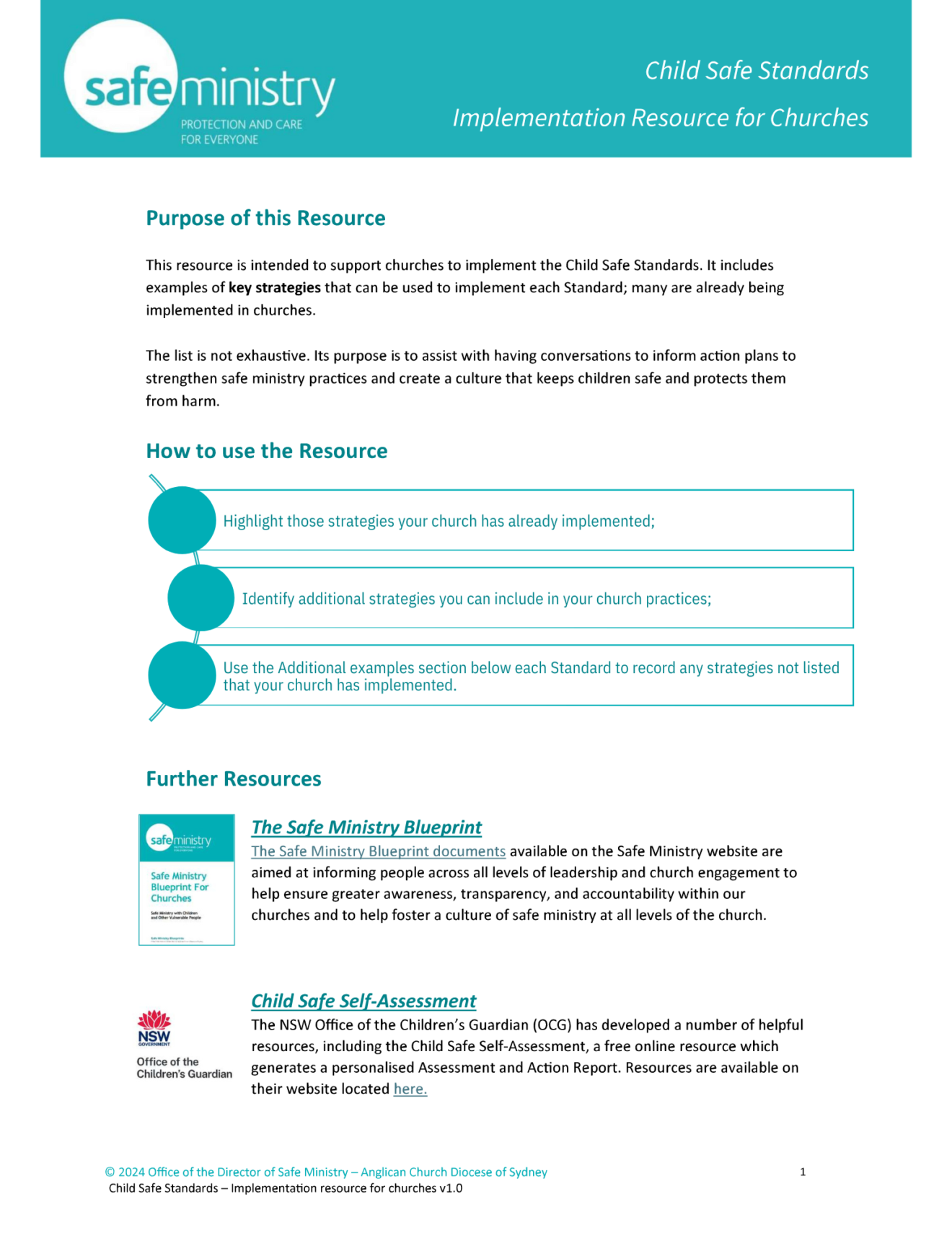 Child Safe Standards – Safe Ministry